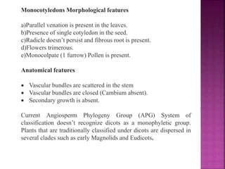 Salient features of flowering plants | PPT
