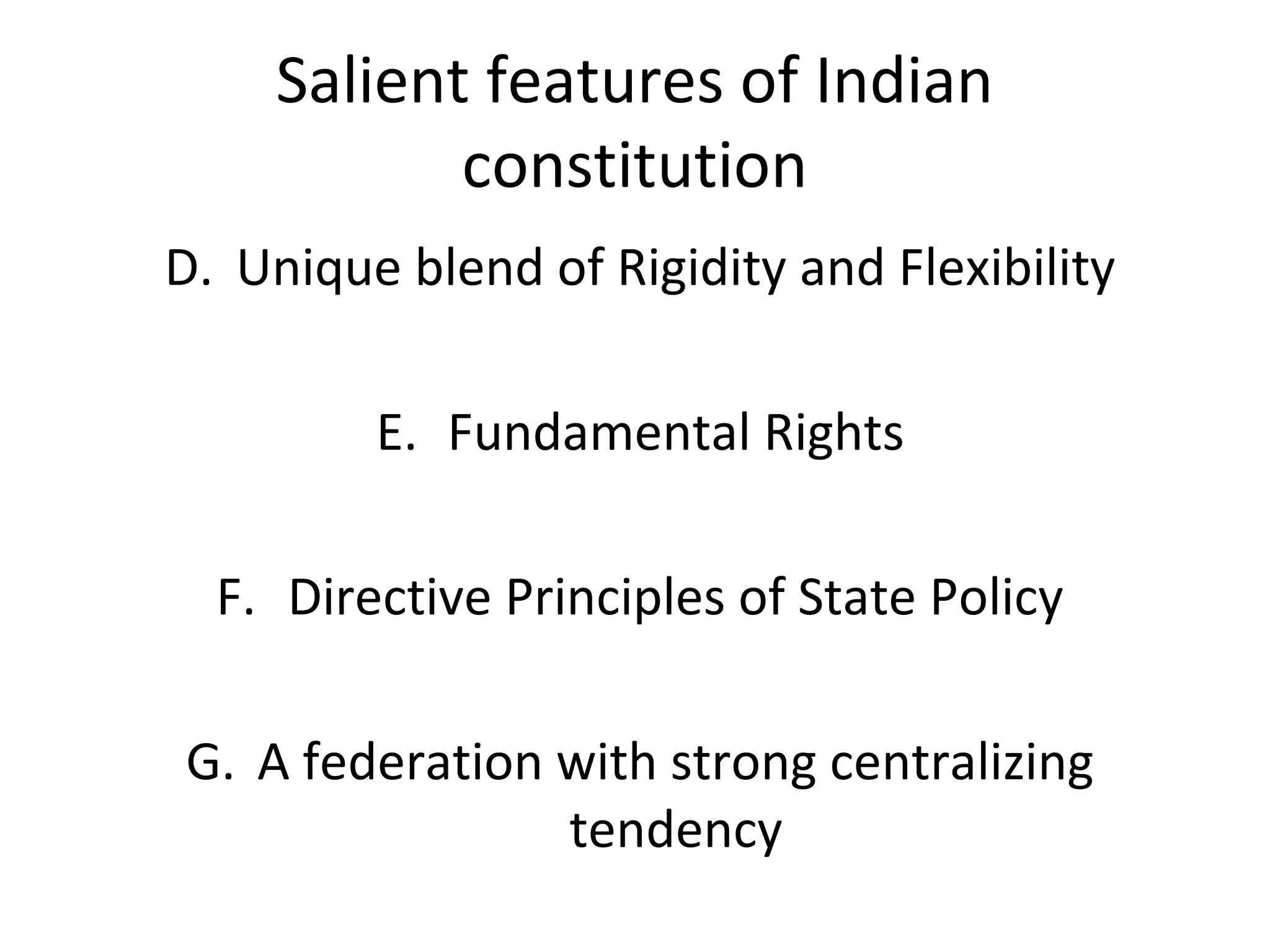 Salient features of indian constitution i | PPT