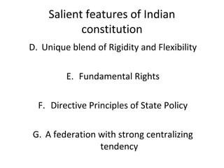 Salient features of indian constitution i | PPT