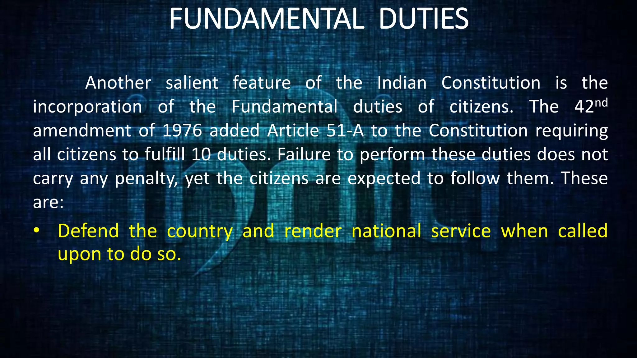 Salient features of indian constitutions. | PPTX
