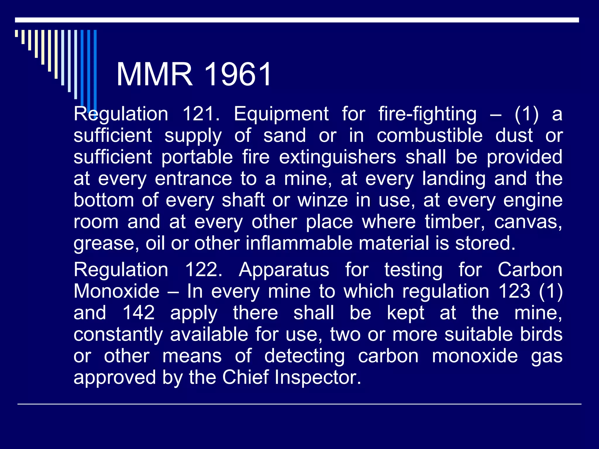 Salient features of mines act, rules and regulation | PPT
