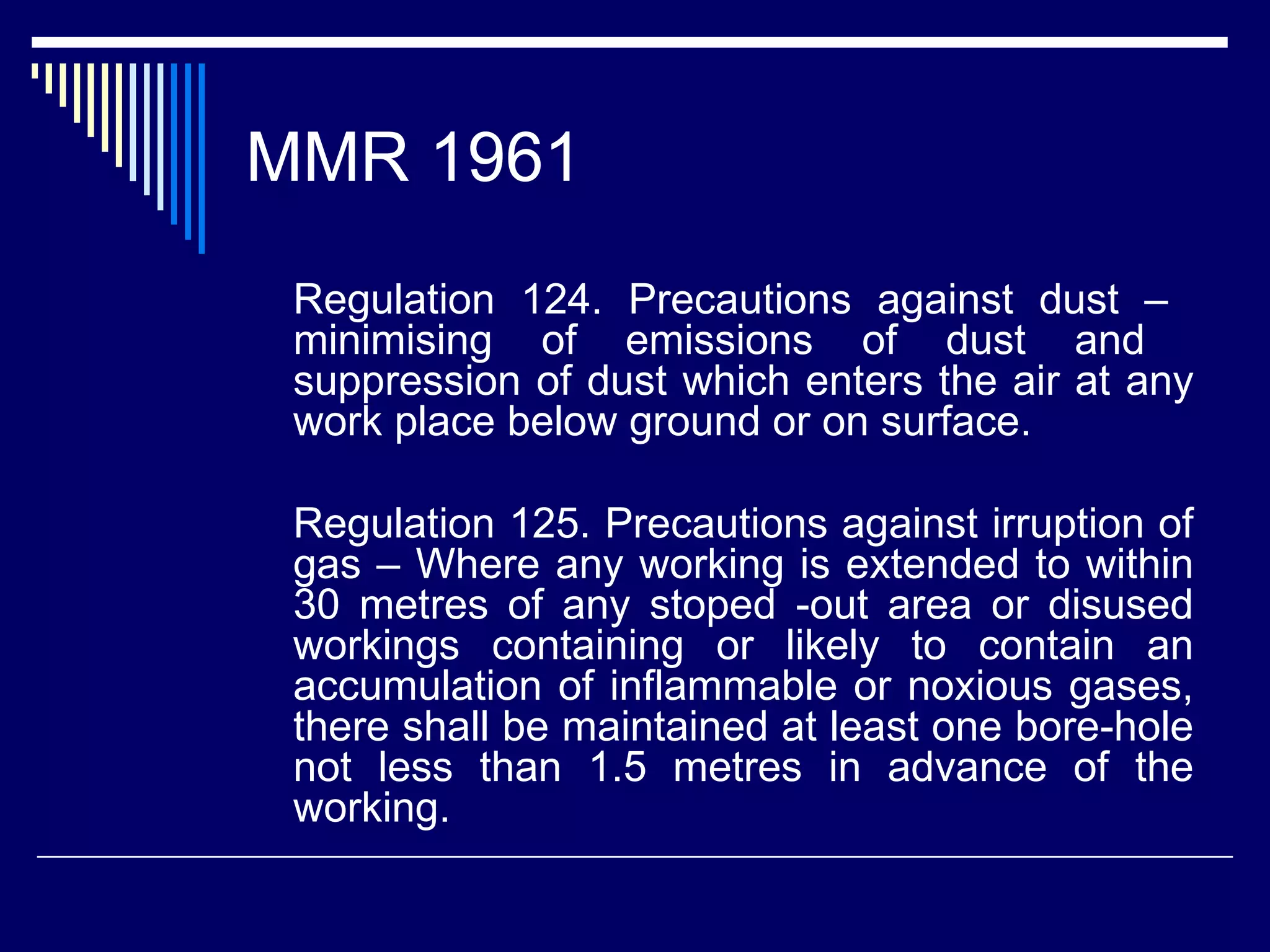 Salient features of mines act, rules and regulation | PPT
