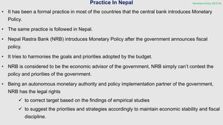 Salient features of monetary policy of Nepal | PPTX