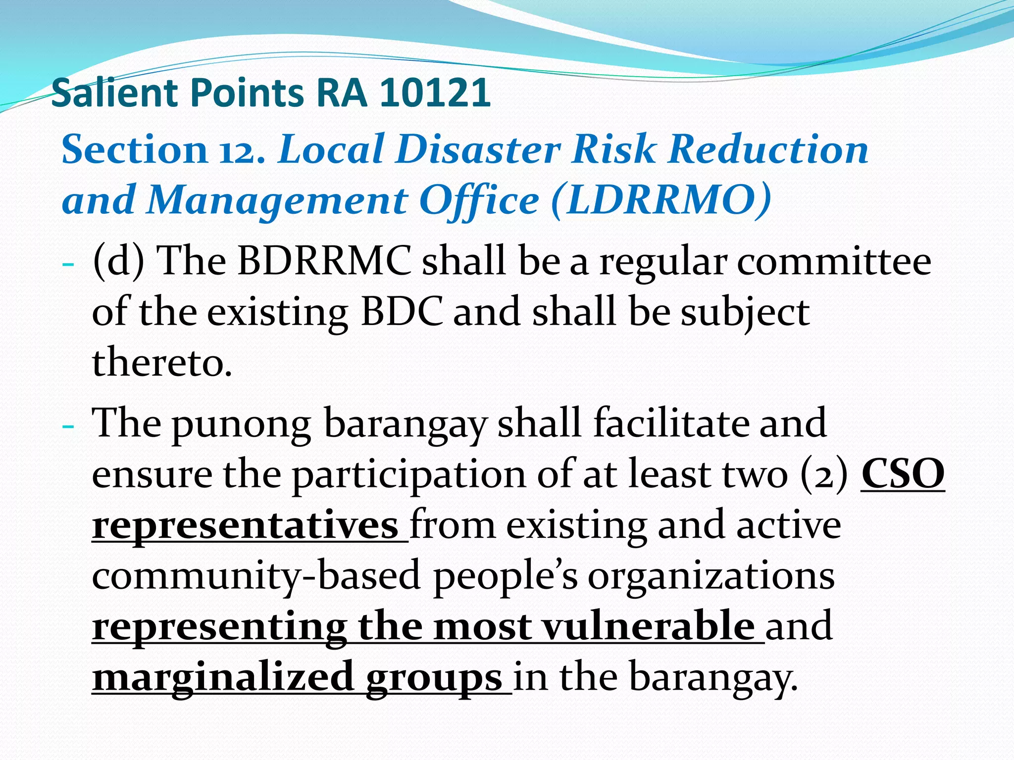 Salient Features of RA10121 | PDF