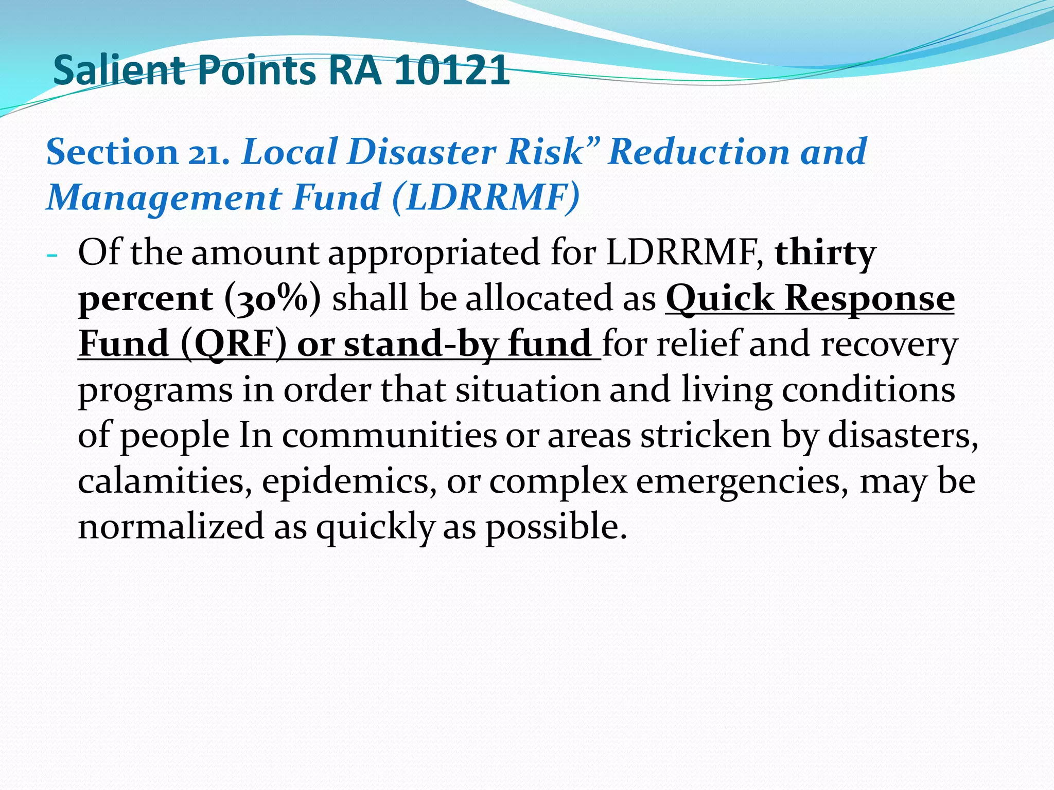 Salient Features of RA10121 | PDF