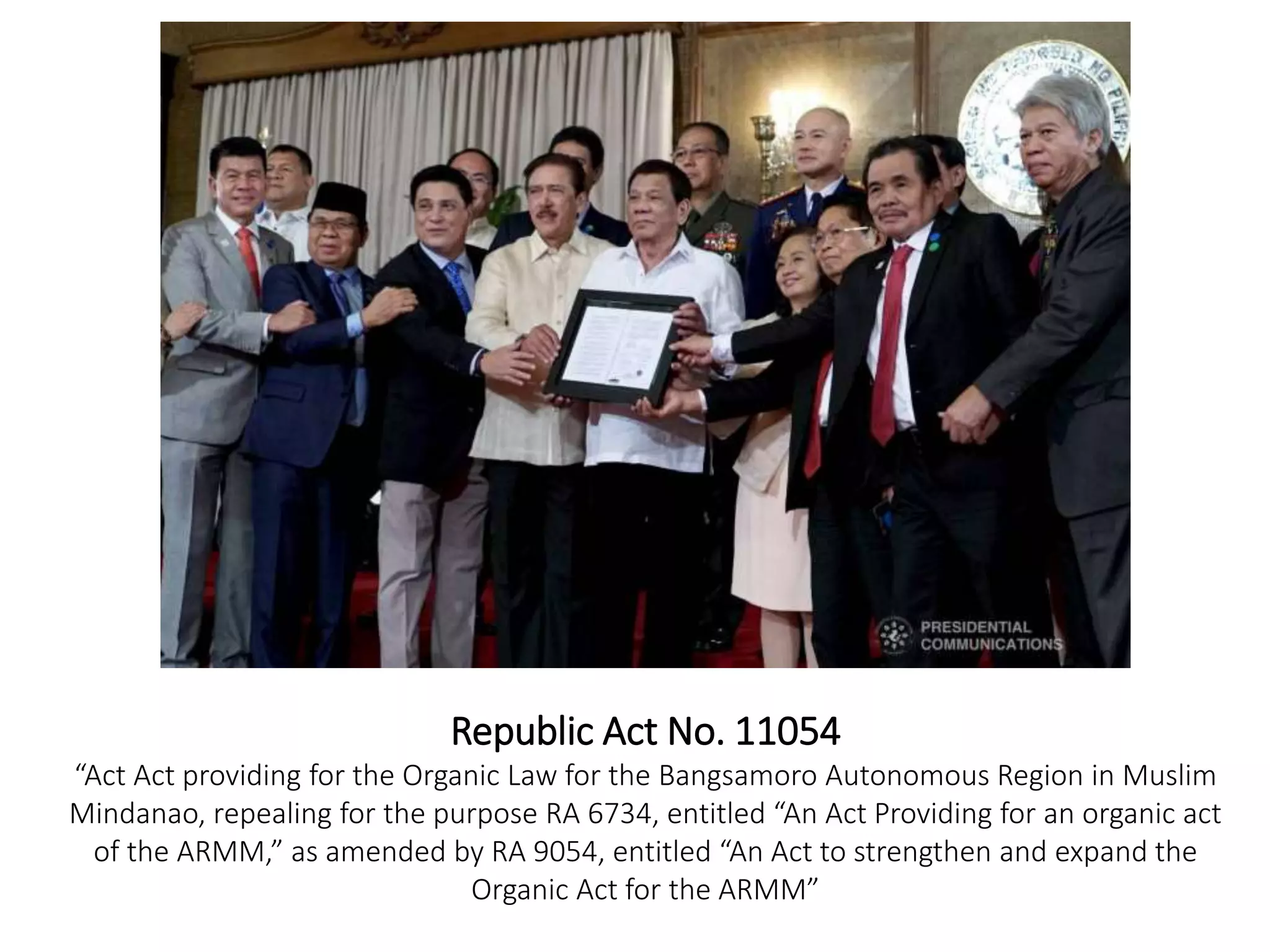 Salient features of the Bangsamoro Organic Law | PPTX
