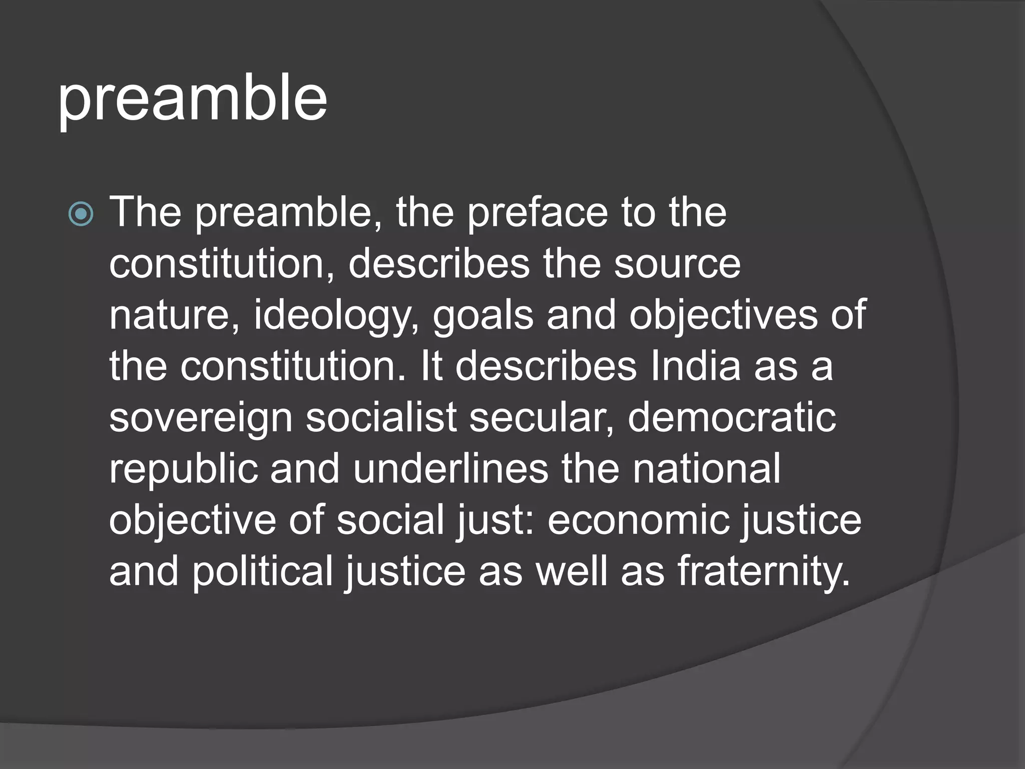 Salient features of the indian constitution | PPTX