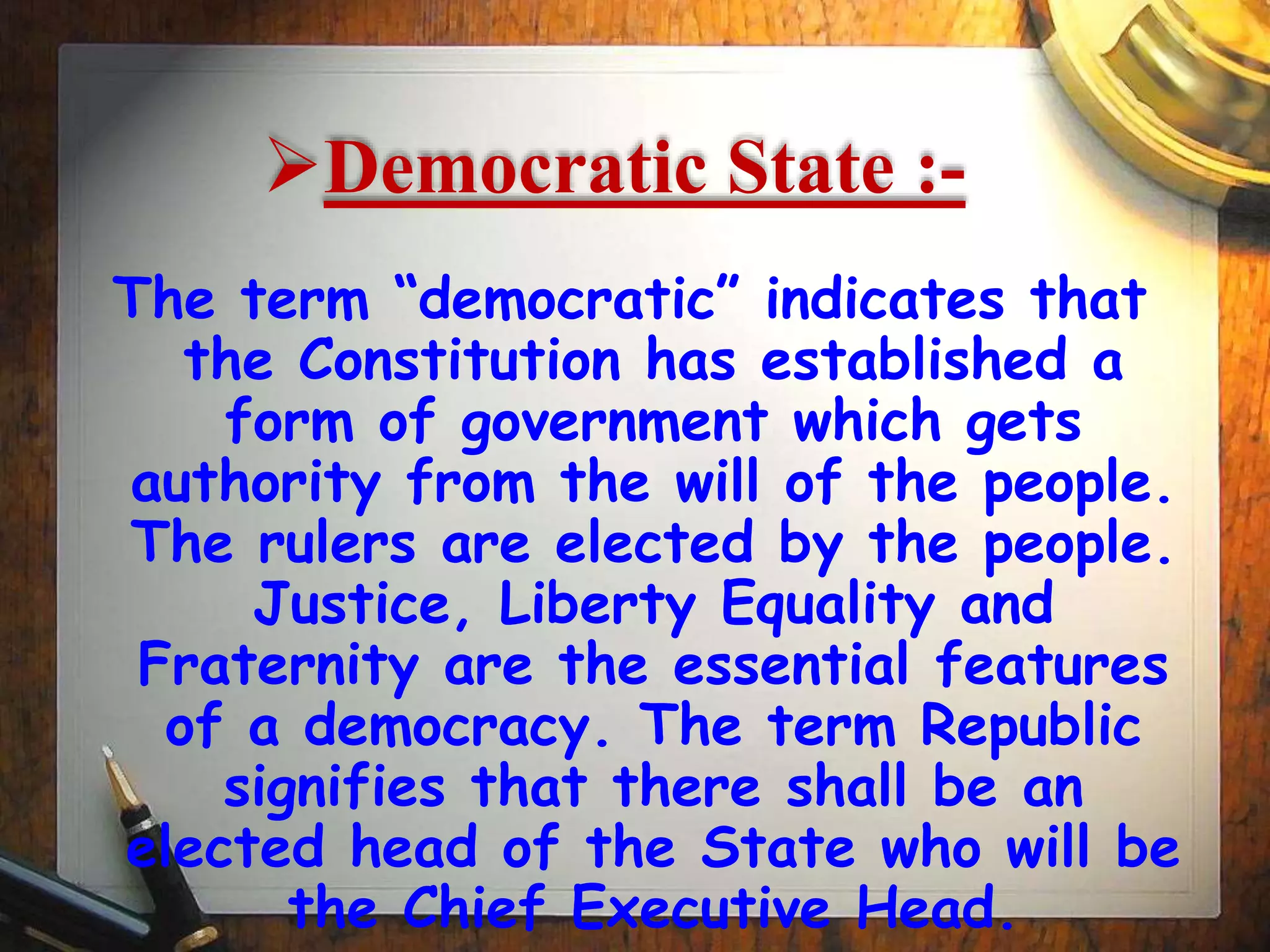 Salient Features of the Indian Constitution | PPTX