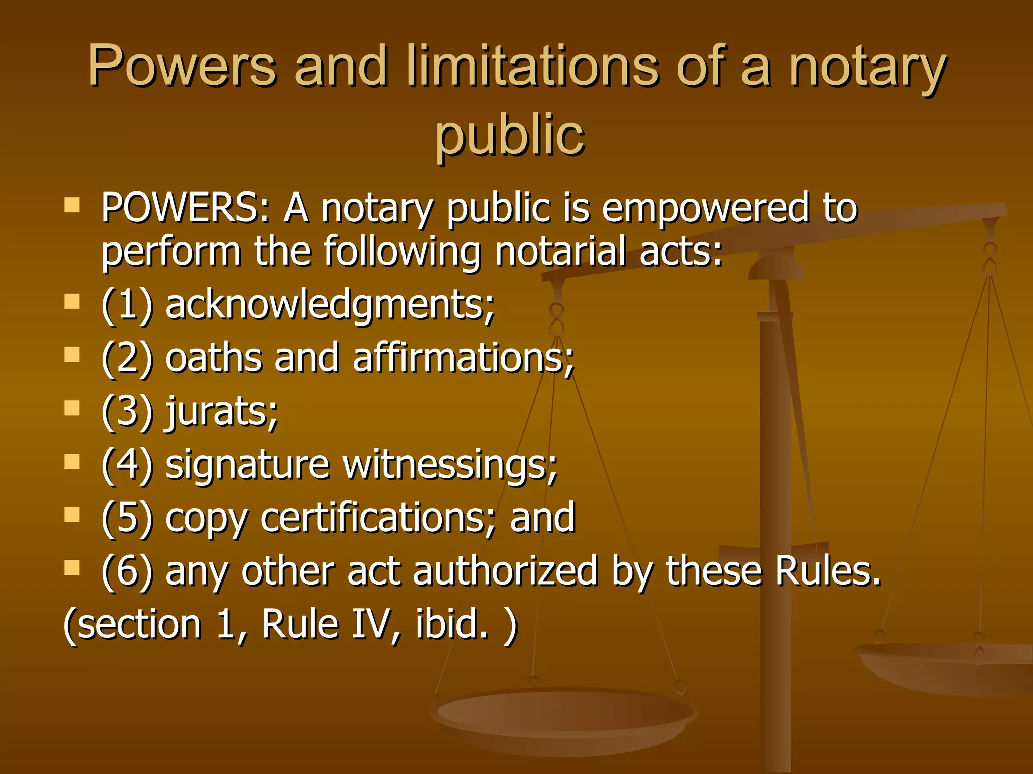 Salient features of the notarial law | PPT