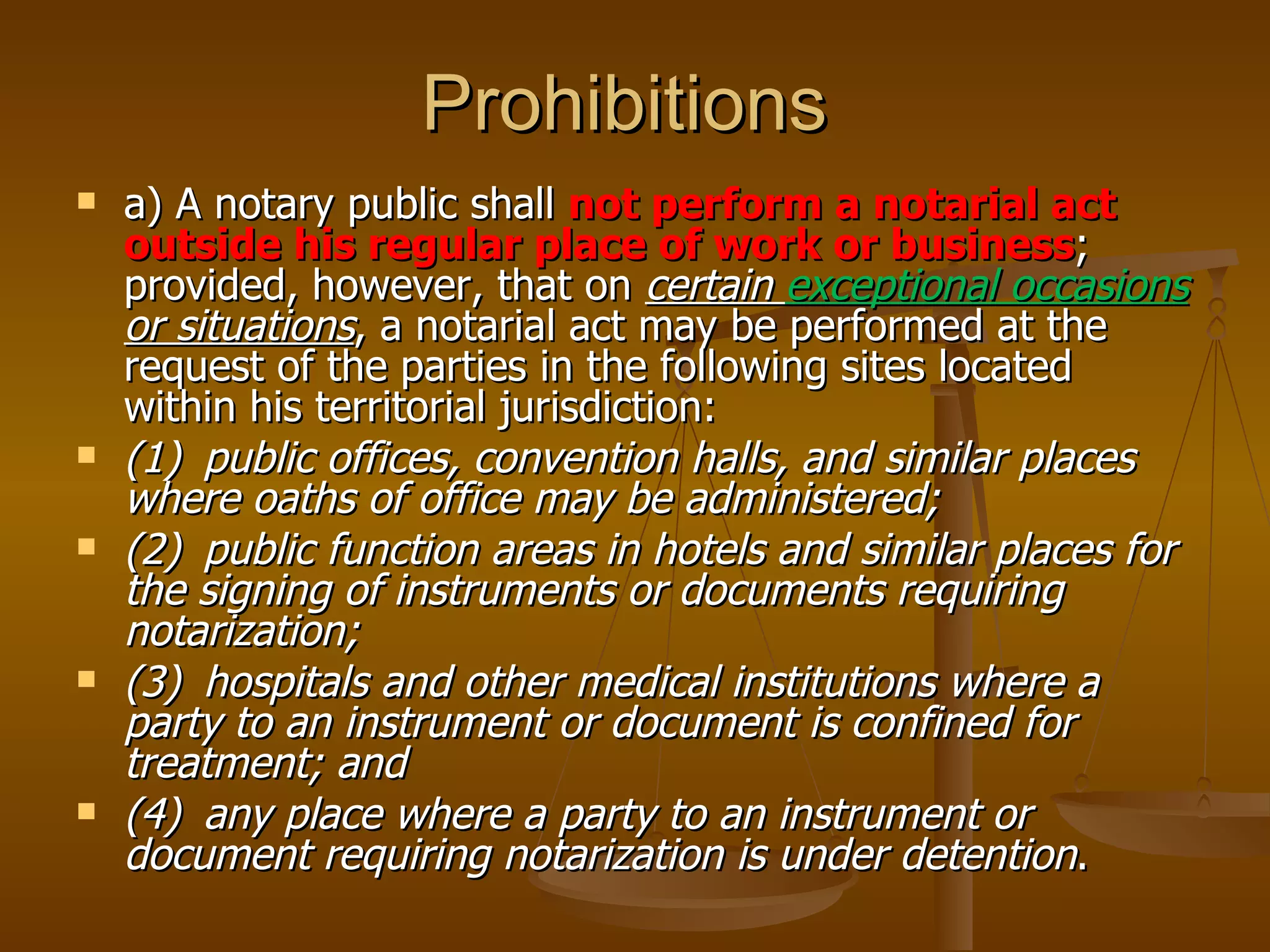 Salient features of the notarial law | PPT