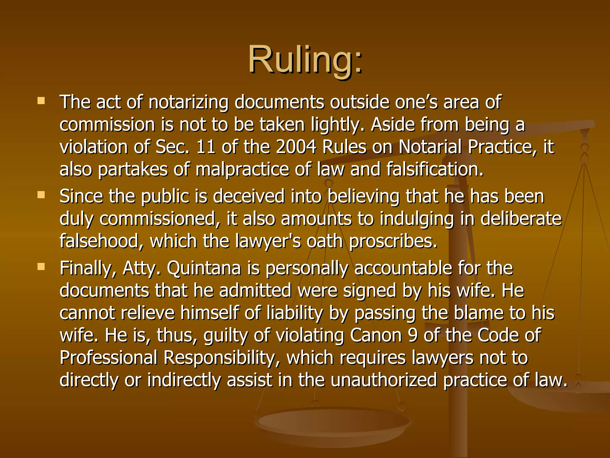 Salient features of the notarial law | PPT