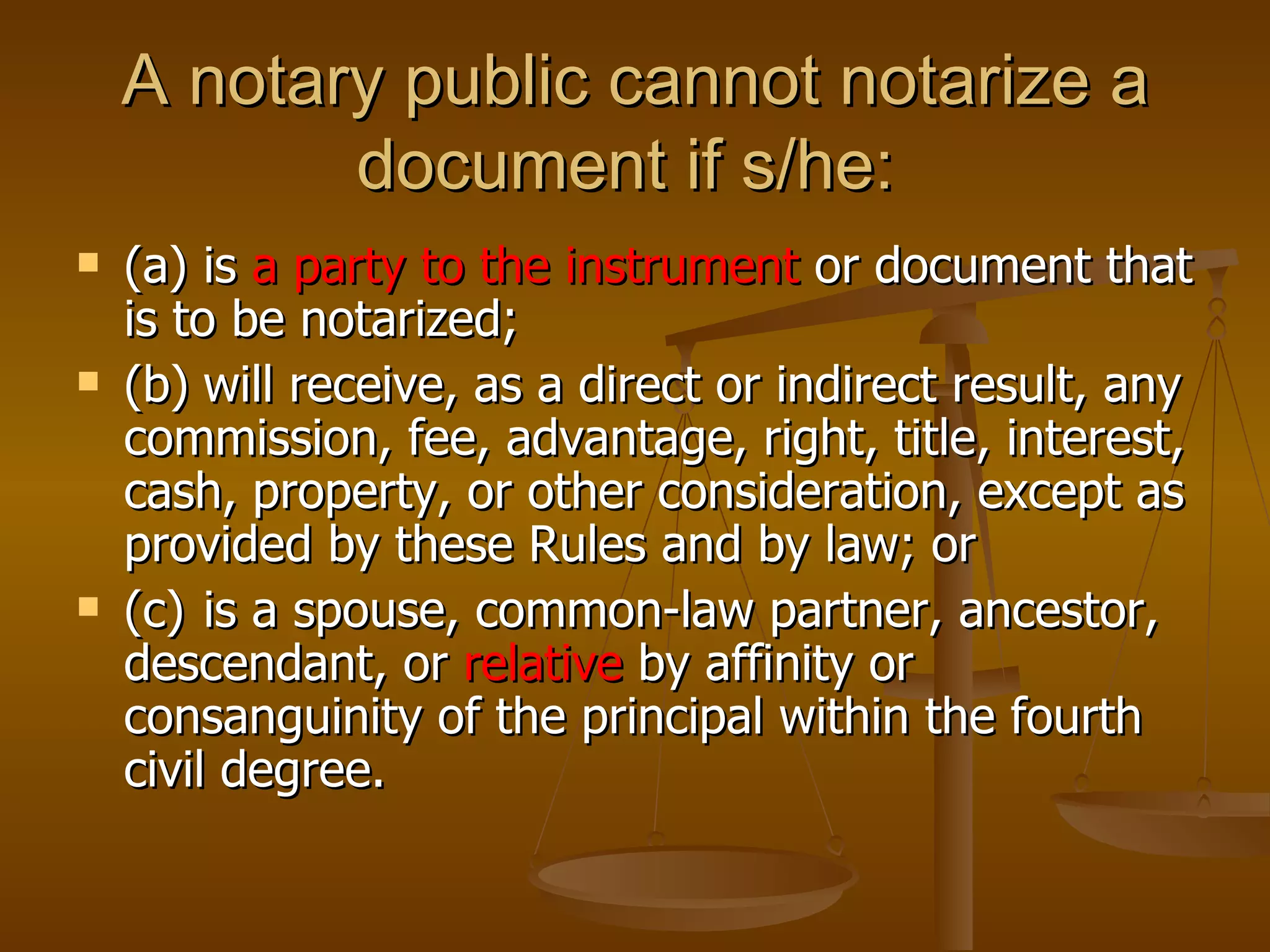 Salient features of the notarial law | PPT
