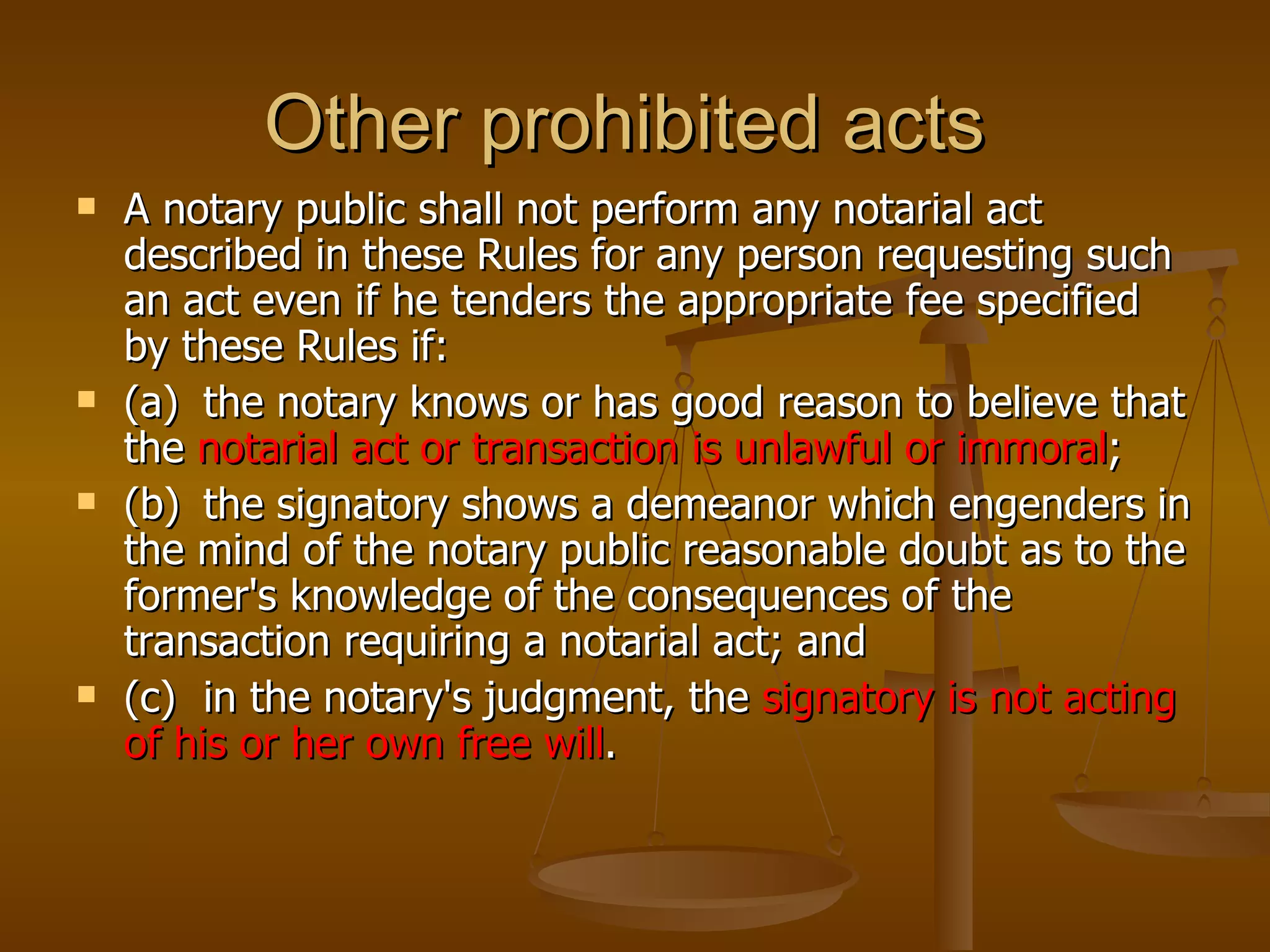 Salient features of the notarial law | PPT