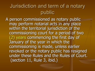 Salient features of the notarial law | PPT
