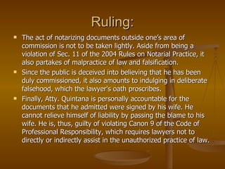 Salient features of the notarial law | PPT