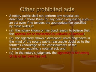 Salient features of the notarial law | PPT