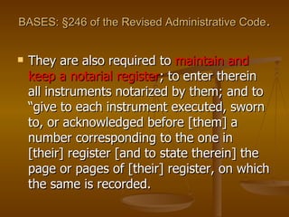 Salient features of the notarial law | PPT