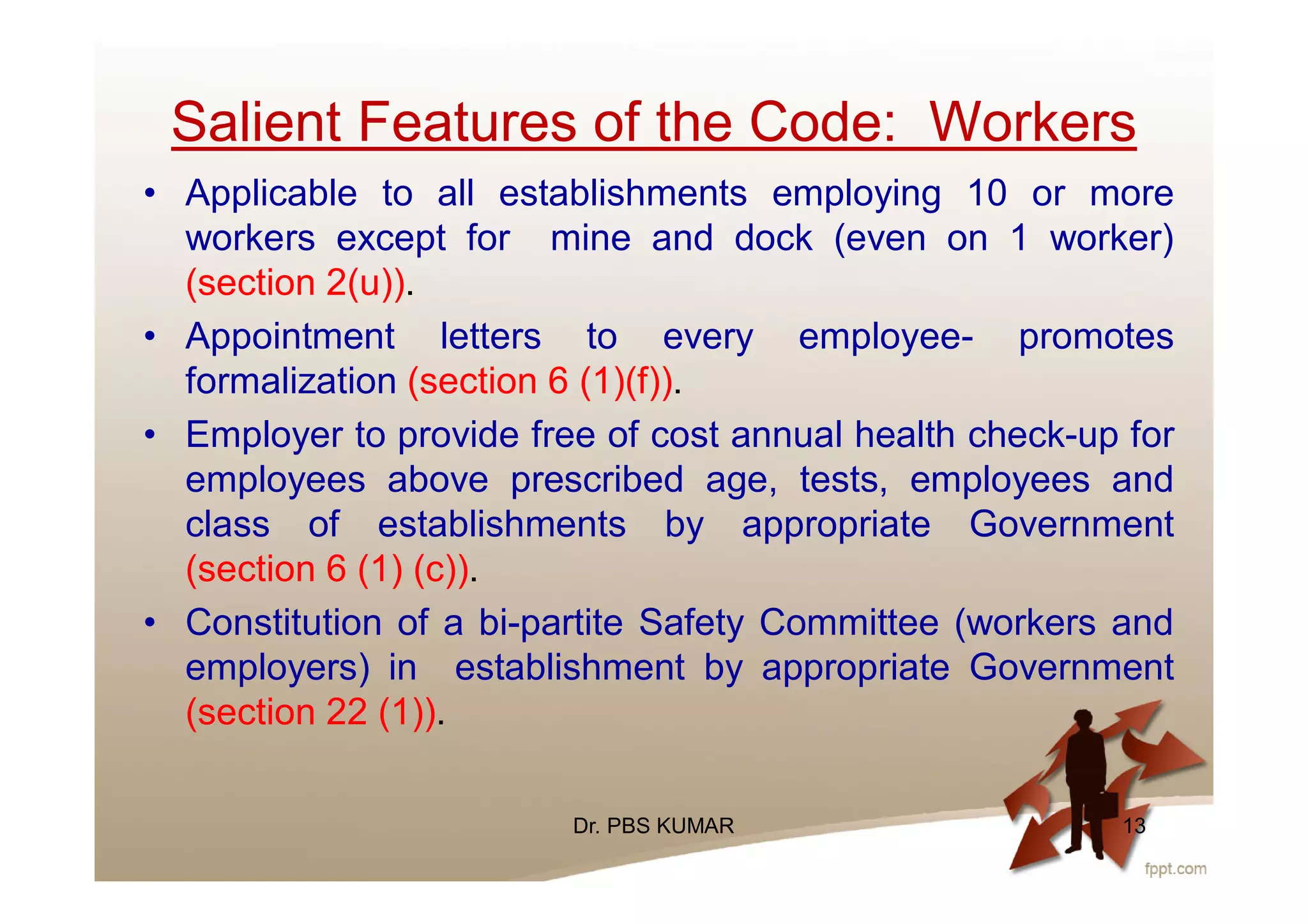 Salient features on all labour codes ppt [compatibility mode] | PDF