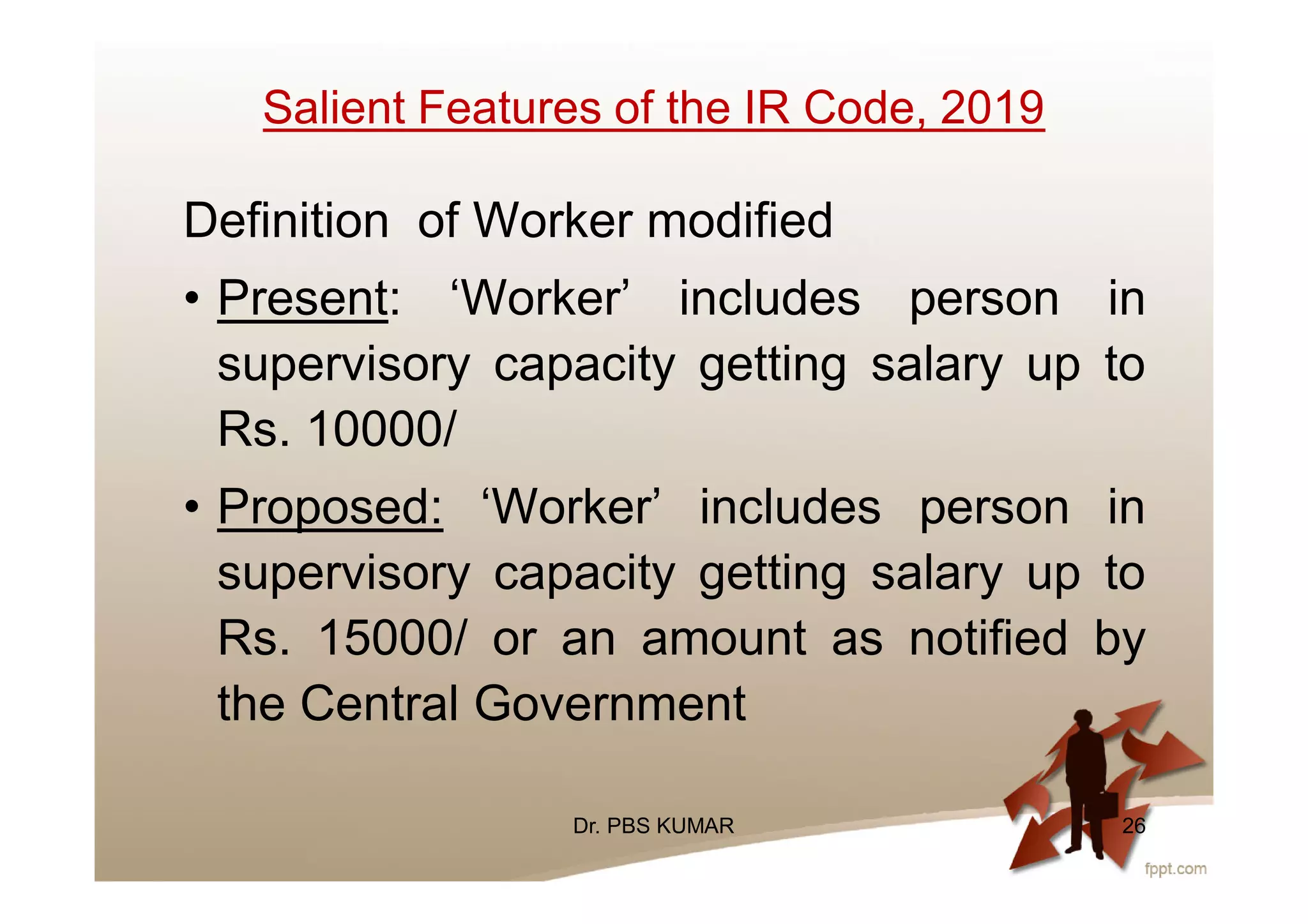 Salient features on all labour codes ppt [compatibility mode] | PDF