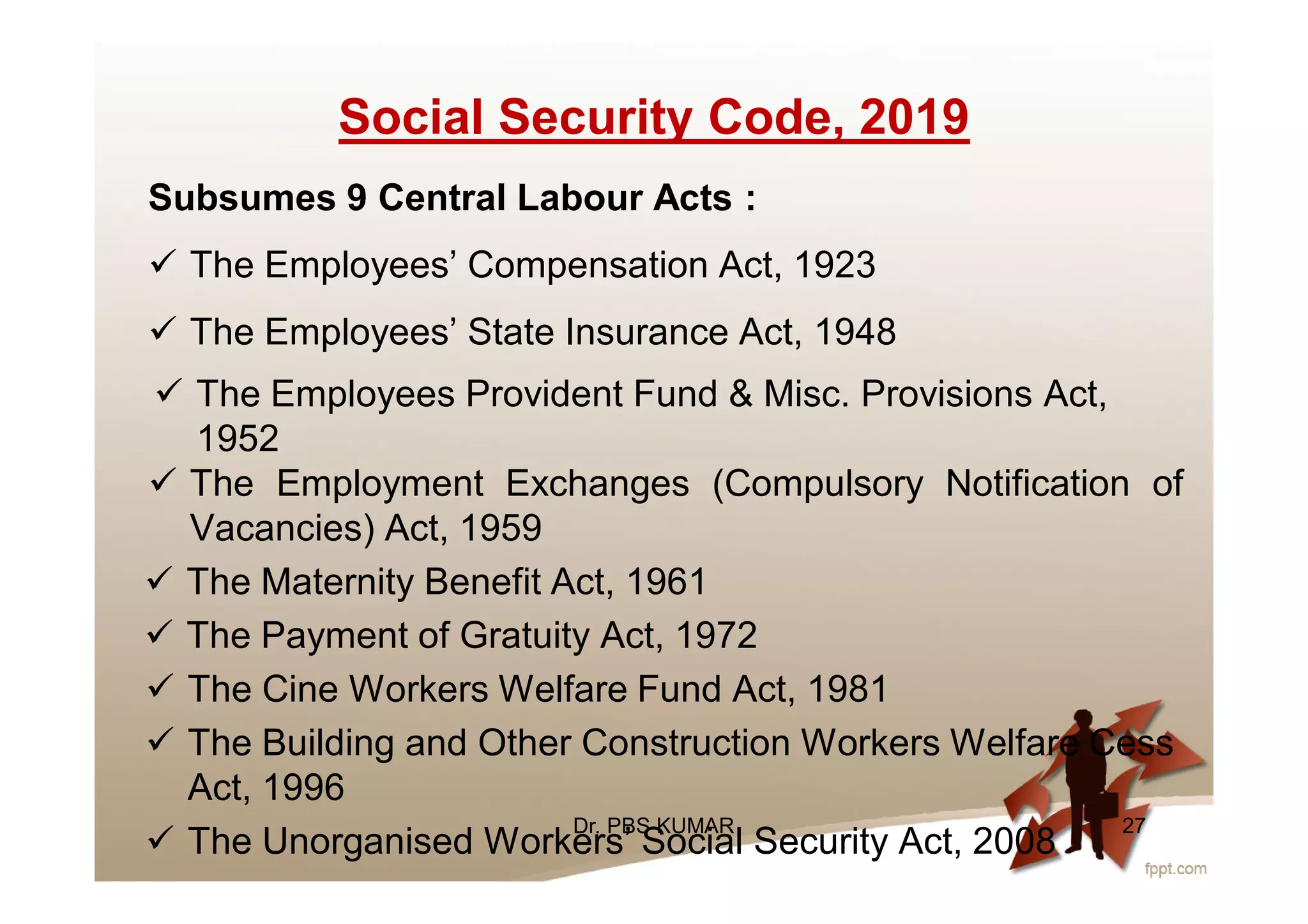Salient features on all labour codes ppt [compatibility mode] | PDF