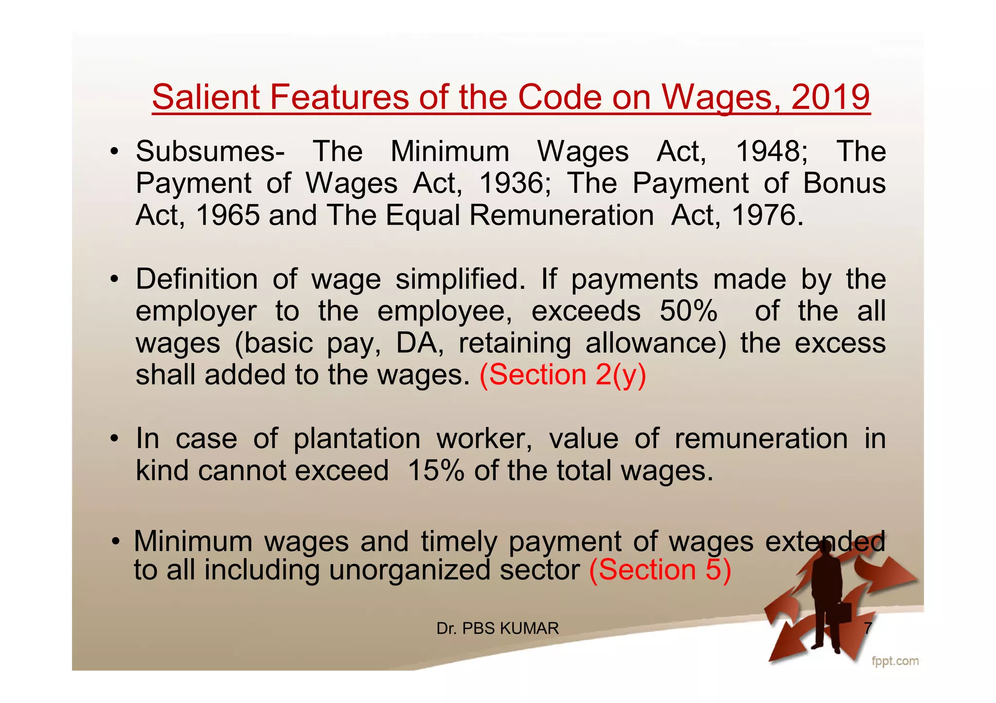 Salient features on all labour codes ppt [compatibility mode] | PDF
