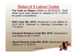 Salient features on all labour codes ppt [compatibility mode] | PPT