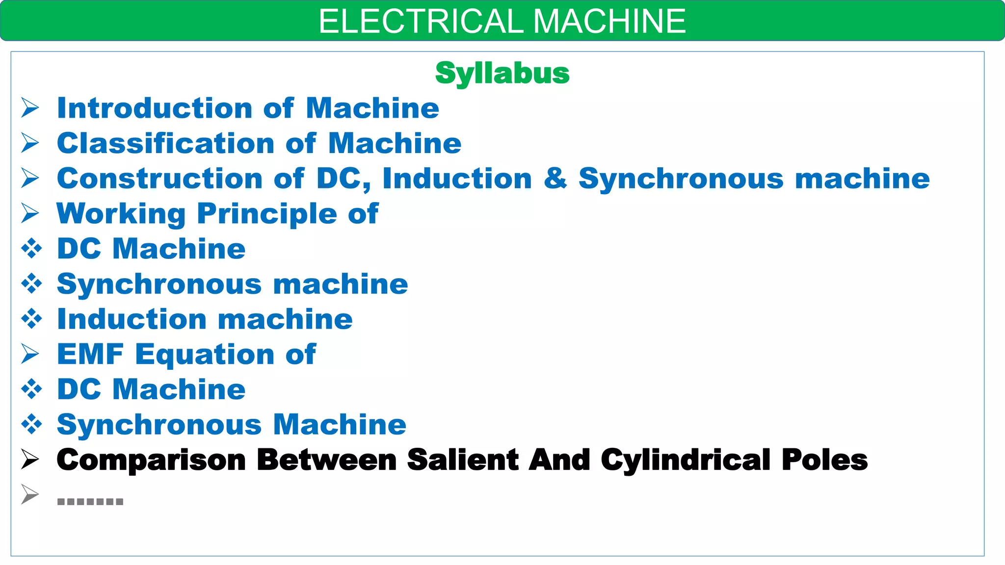 Comparison Between Salient Pole And Cylindrical Pole Rotor Day 17 Simple Trick Synchronous