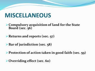 Salient provisions of water act | PPTX