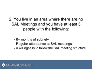 How to Start a New SAL Meeting | PPT