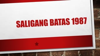 SALIGANG BATAS 1987.pptx ARALING PANLIPUNAN 10 | PPTX