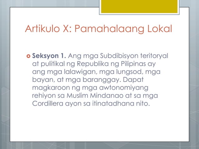 Saligang batas ng pilipinas(1987) | PPTX
