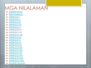 Saligang batas ng pilipinas(1987) | PPTX
