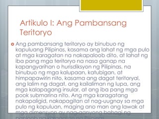 Saligang batas ng pilipinas(1987) | PPTX