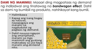 araling panlipunan 9 ekonomiks demand- saliknanakaaapektosademand | PPTX