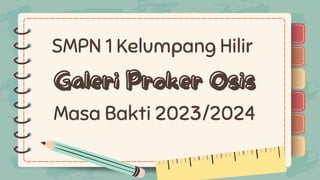 Program kerja osis spensa kh 2024 masa baksi 2024 | PPT