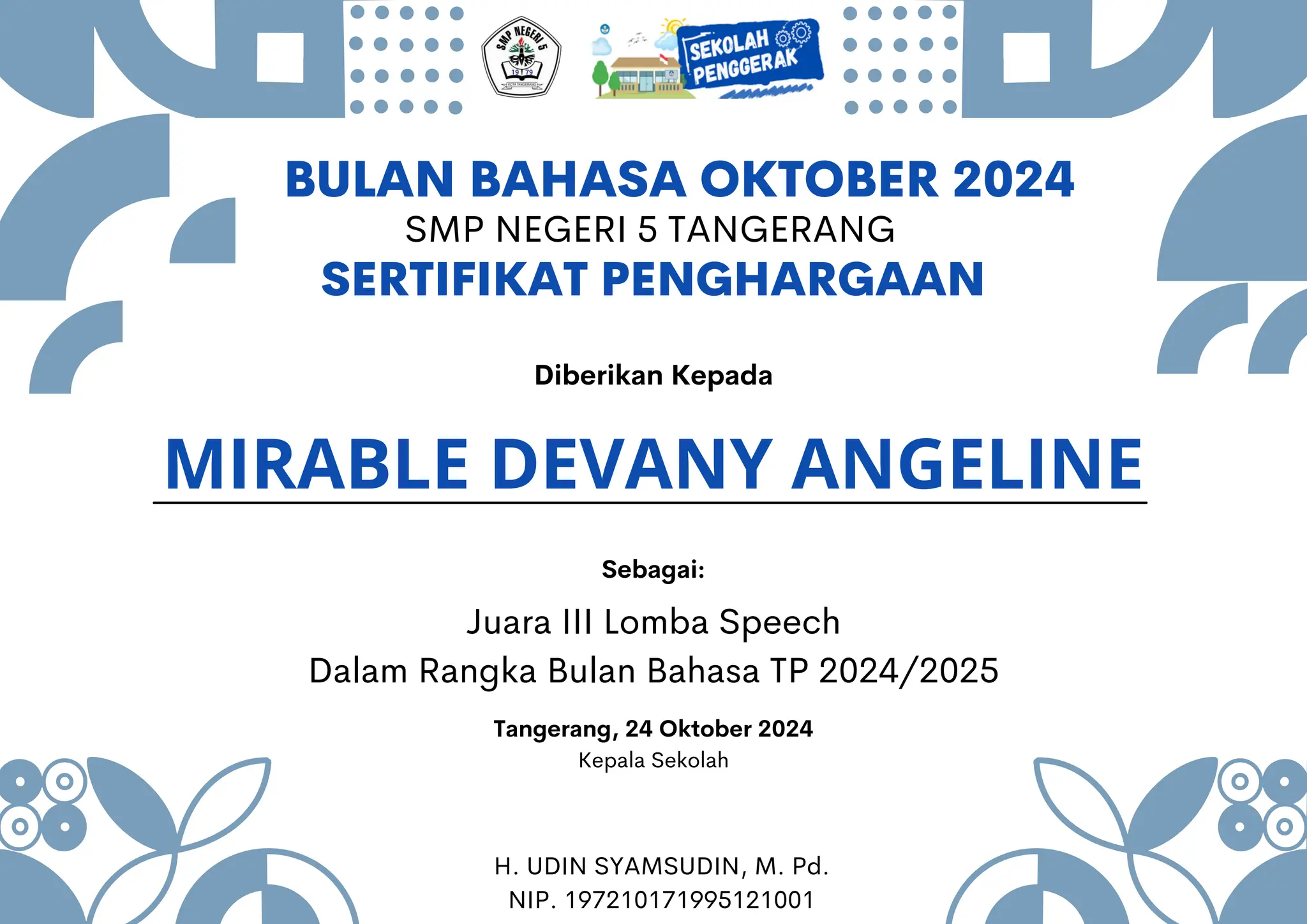 Salinan dari Merah Putih Pembaharuan Modern Piagam Penghargaan Lomba ...