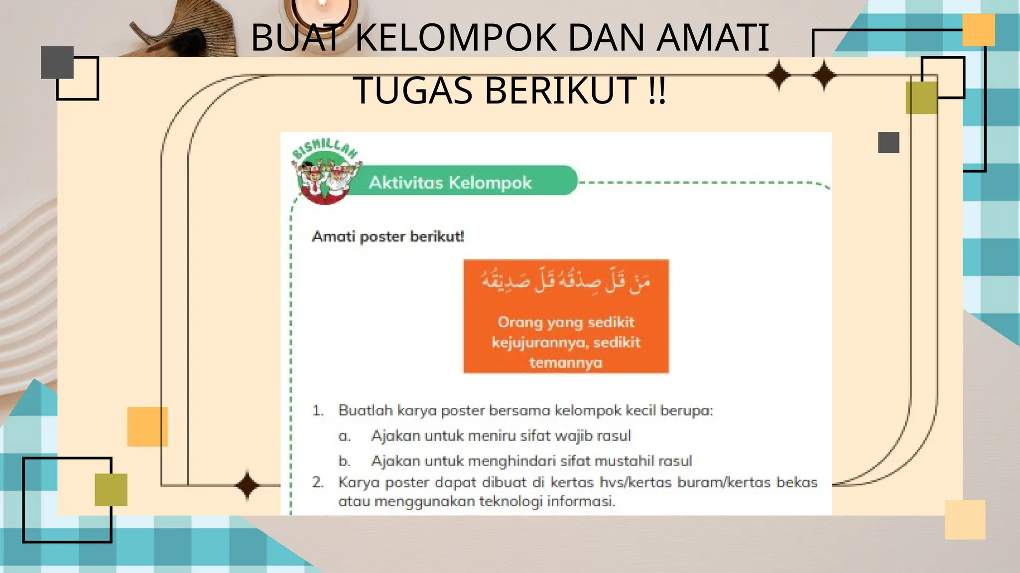Salinan dari PPT Materi PAI kelas 4 Tentang Sifat-sifat Rasul.pptx