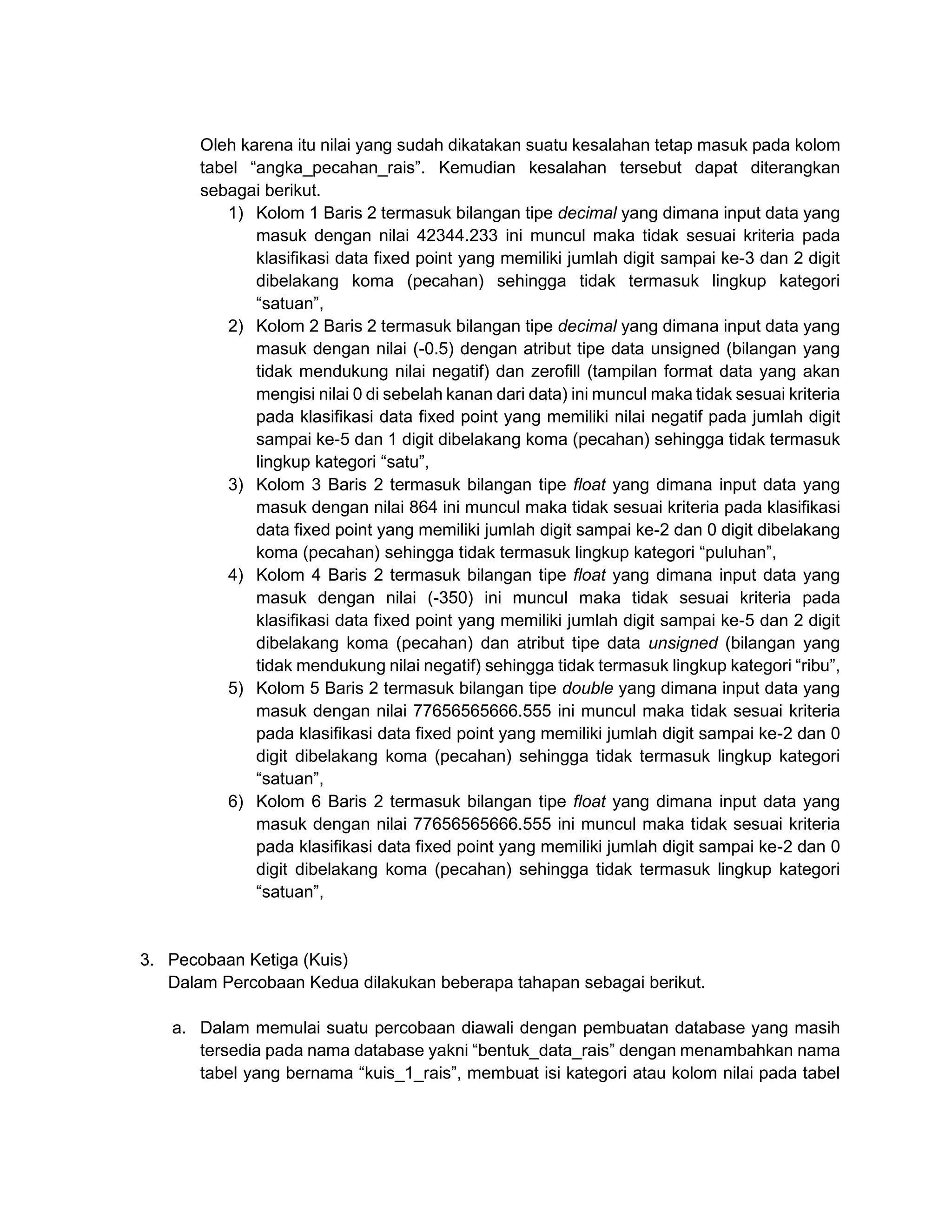 Praktikum Pertemuan 2 ( Tipe Data Numerik ) | PDF