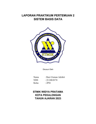 Praktikum Pertemuan 2 ( Tipe Data Numerik )