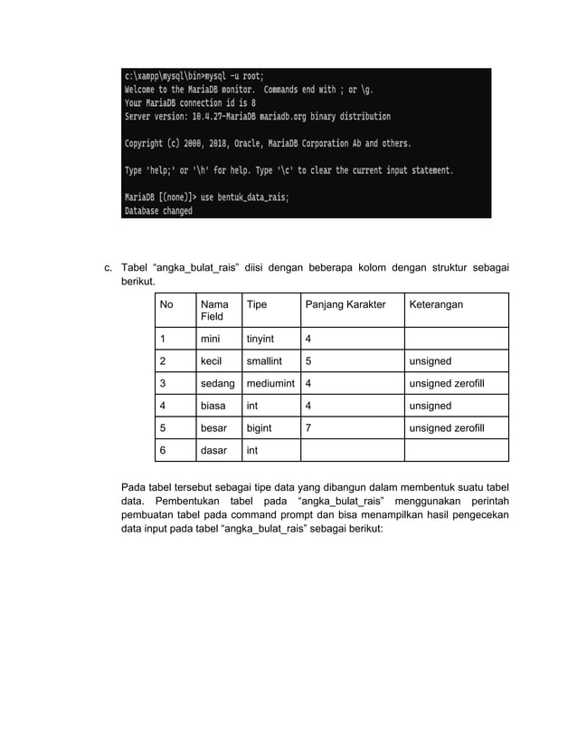 Praktikum Pertemuan 2 ( Tipe Data Numerik )