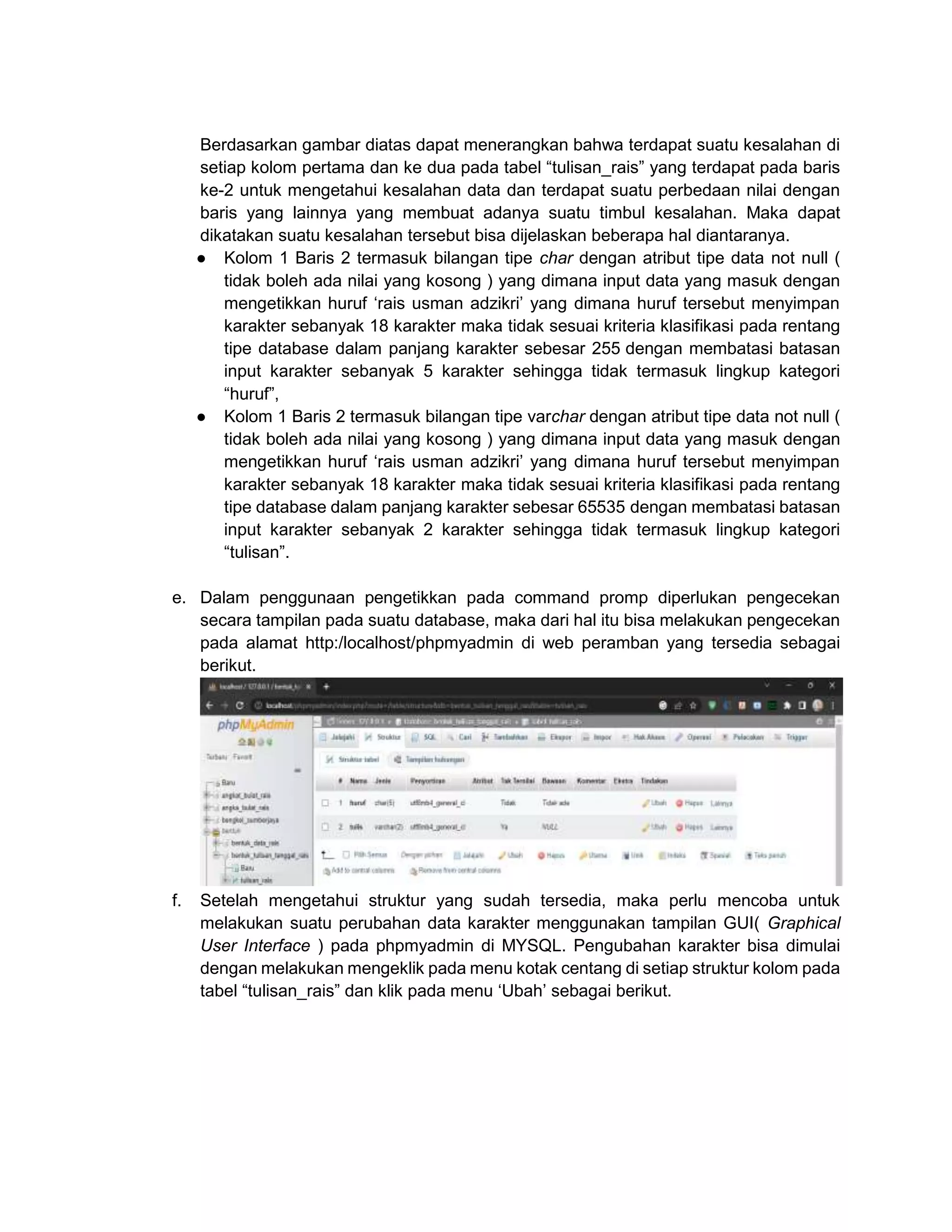 Laporan Praktikum 3 Sistem Basis Data ( Data String ) | PDF