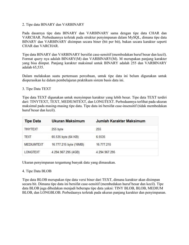 Laporan Praktikum 3 Sistem Basis Data Data String Pdf