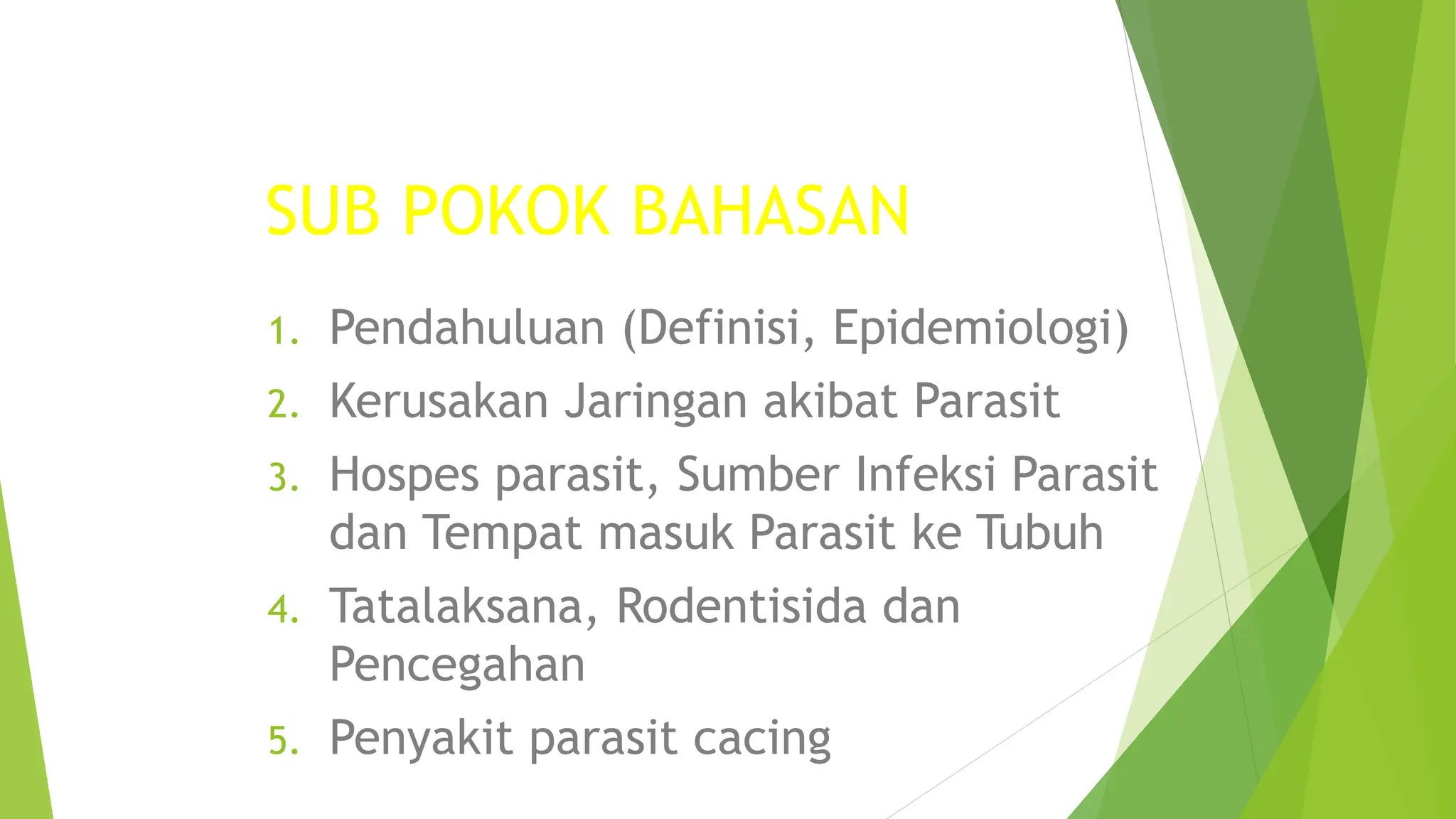 Salinan K9 Pengantar Parasitologi dan Parasit Cacing Penyebab Infeksi ...