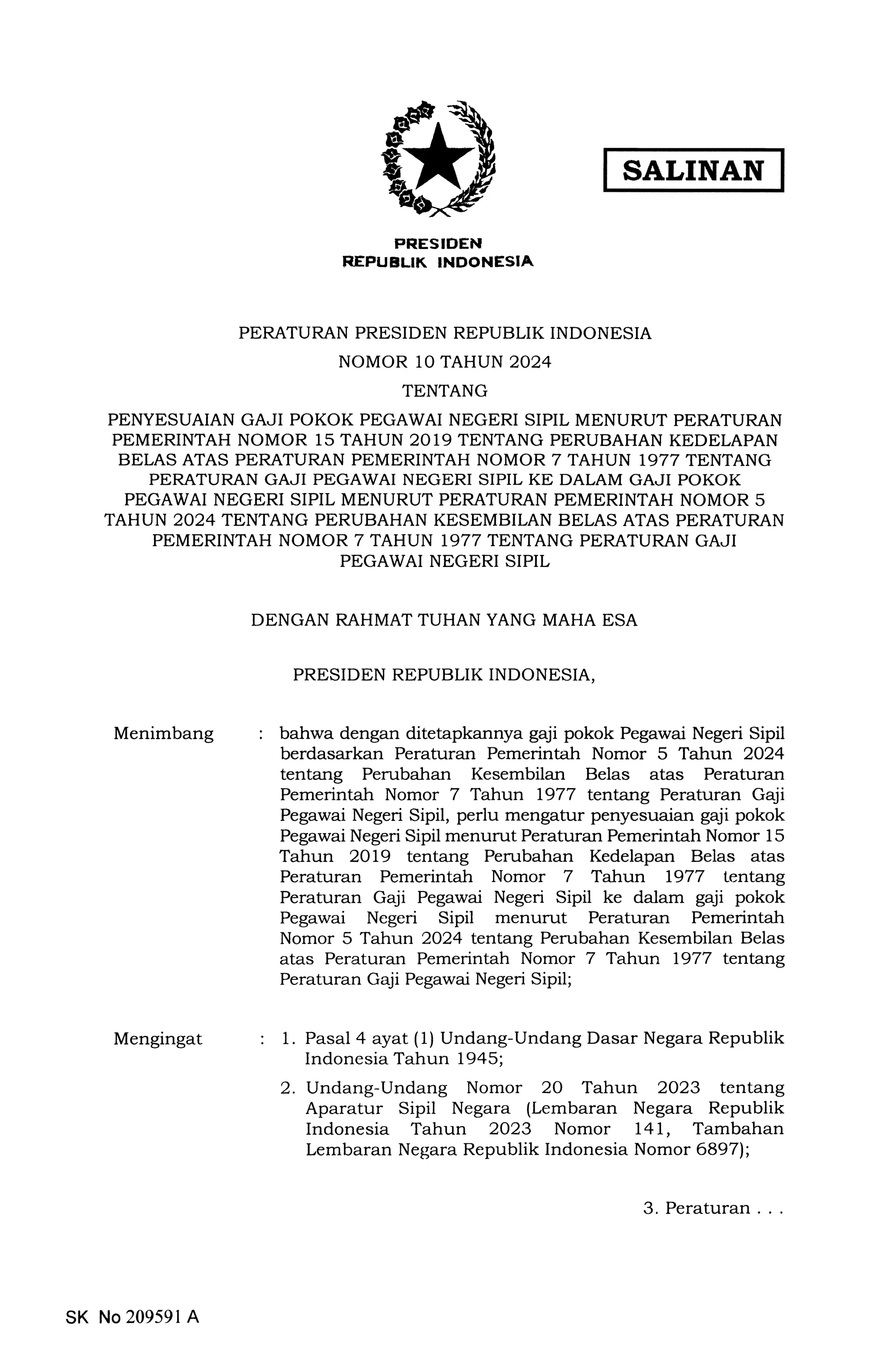 Salinan Peraturan Presiden Nomor 10 Tahun 2024.pdf