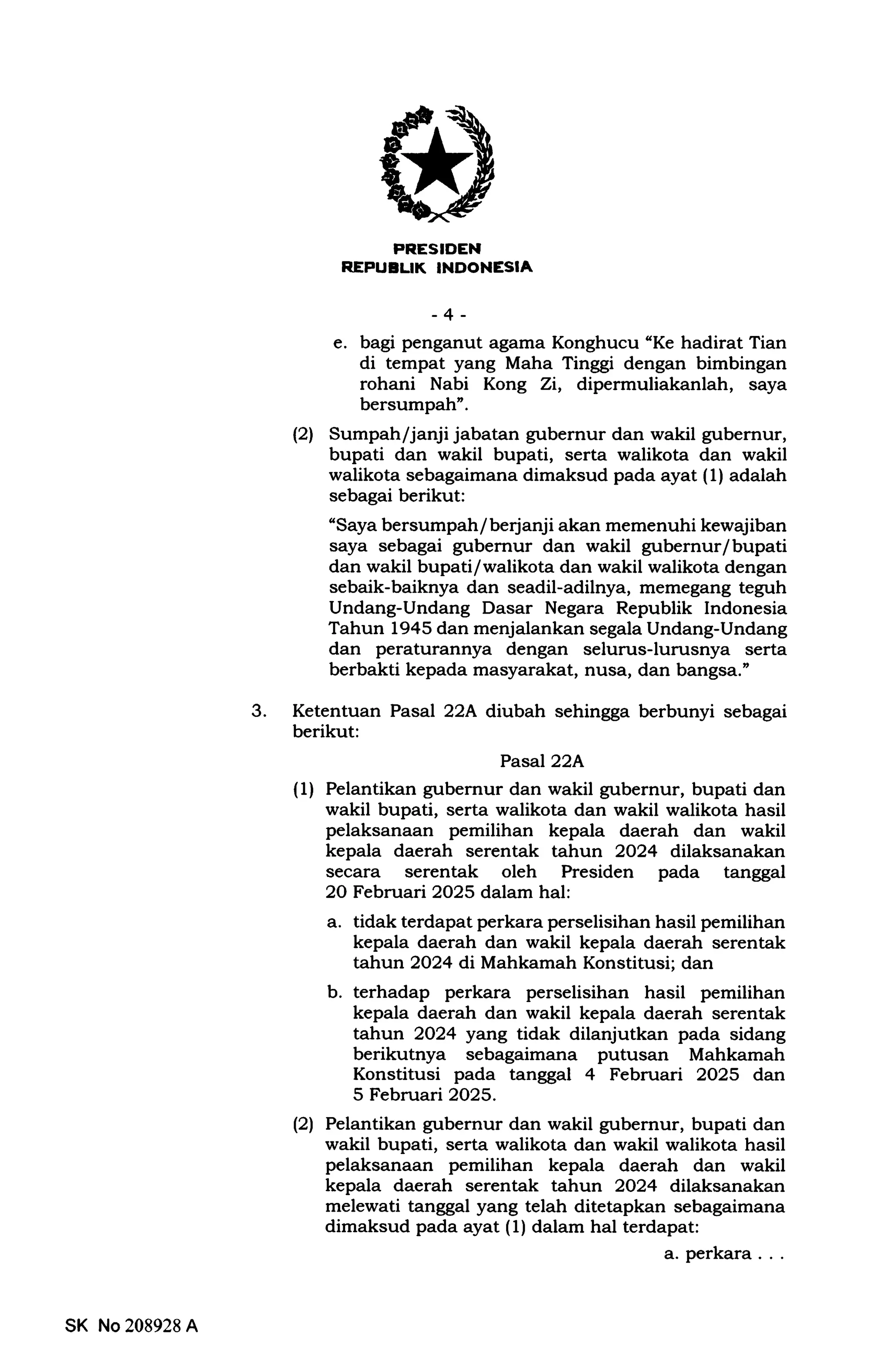 Salinan Perpres Nomor 13 Tahun 2025 pdf kumparan.com