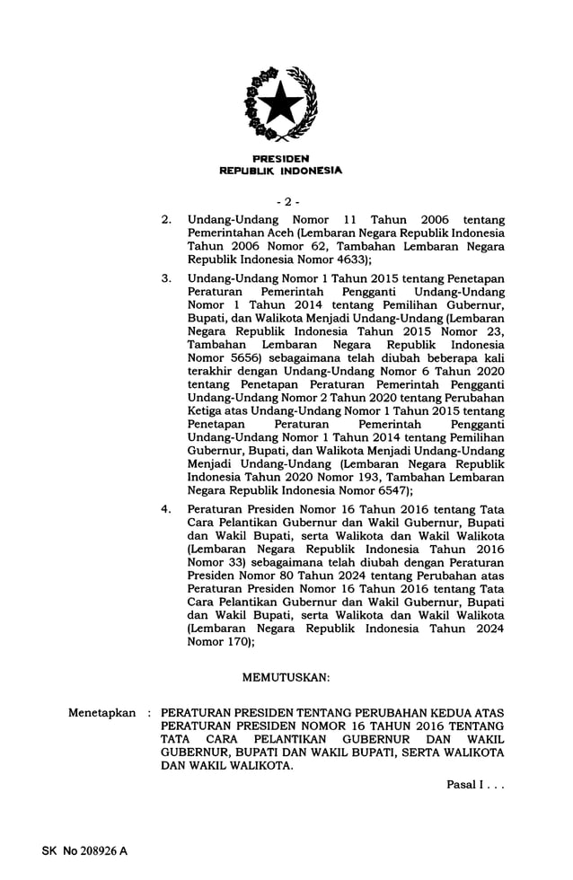 Salinan Perpres Nomor 13 Tahun 2025 pdf kumparan.com