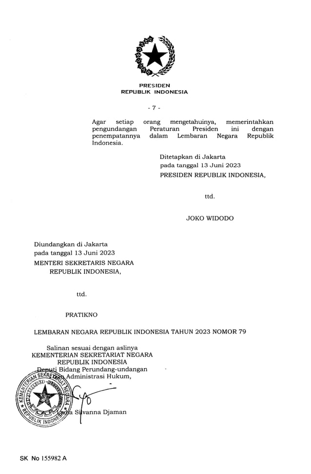 Salinan Perpres Nomor 33 Tahun 2023 Pdf