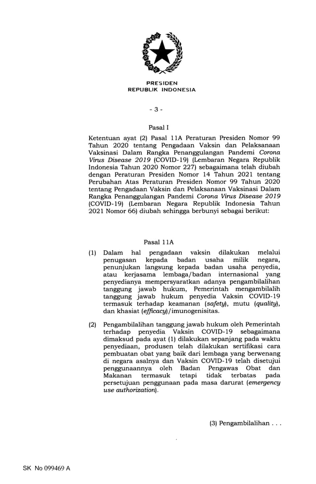 Salinan perpres nomor 50 tahun 2021 | PDF