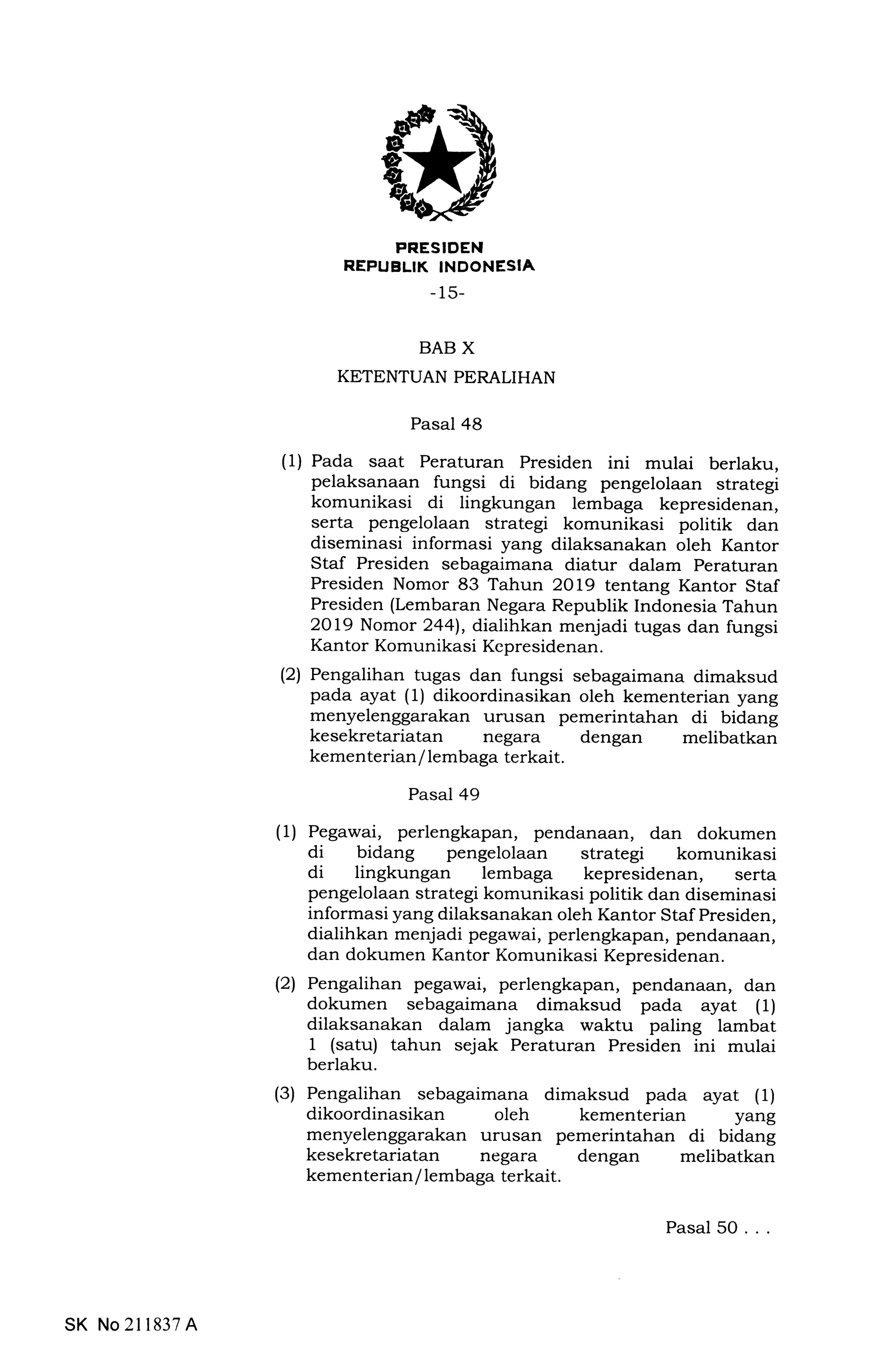 Salinan Perpres Nomor 82 Tahun 2024 kumparan | PDF