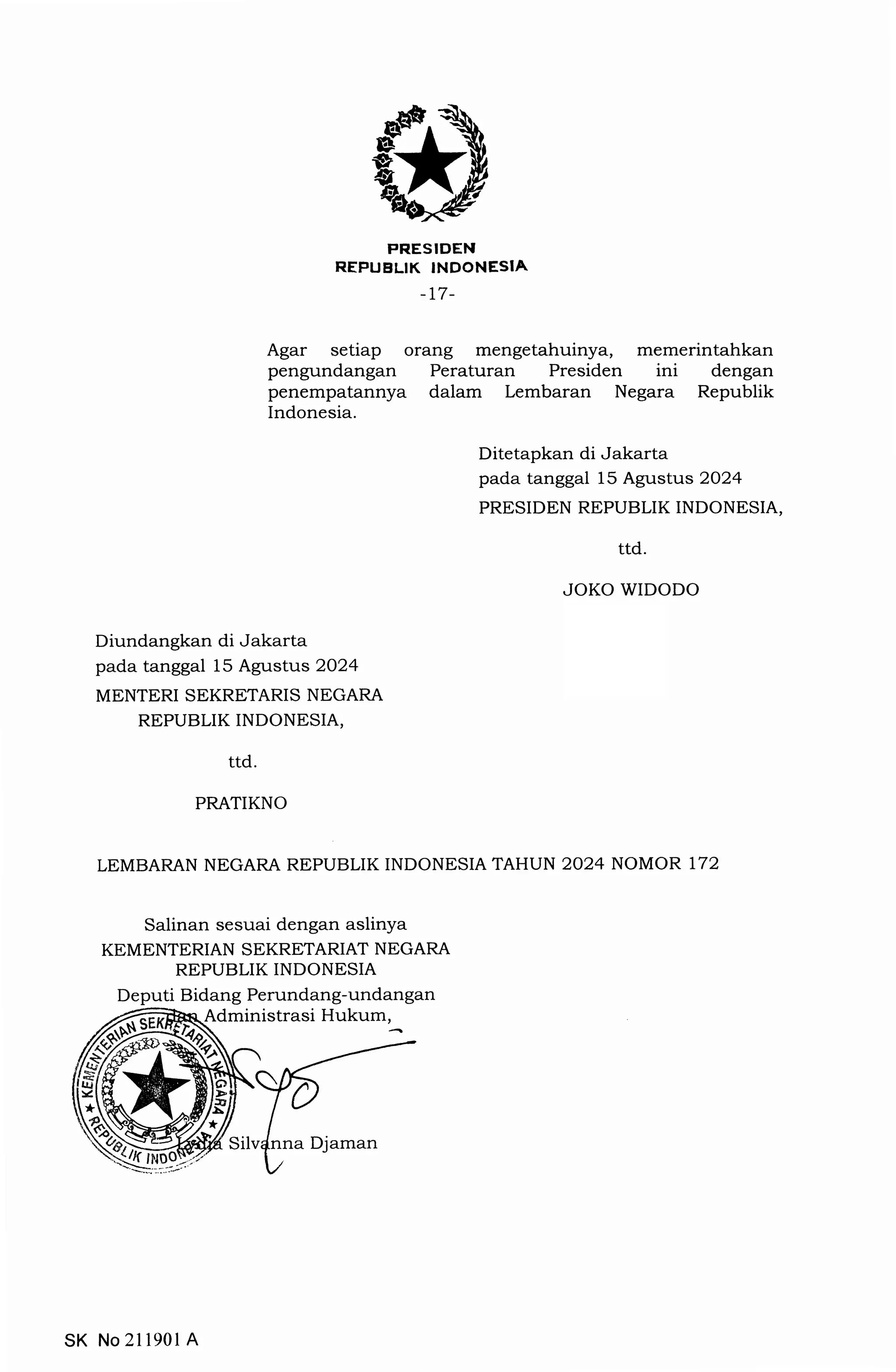 Salinan Perpres Nomor 82 Tahun 2024 kumparan | PDF